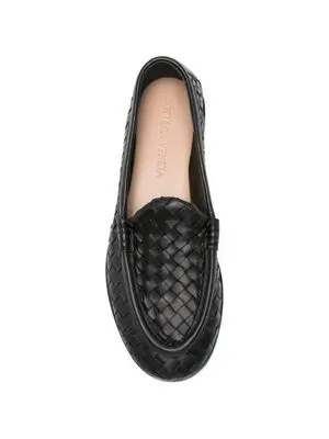 Bottega Veneta Silenzio Woven Leather Loafers - Multicolor