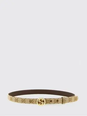 Gucci Monogrammed Leather Belt - Cream