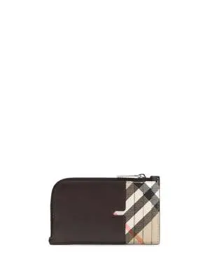Burberry Check Zipped Card Holder