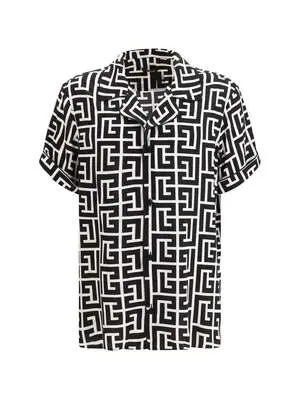 Balmain Monogram-print Pajama Shirt - Multicolor