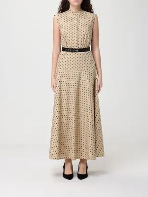 Max Mara Polka Dot Maxi Dress