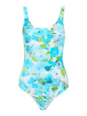 Chloé One-piece Swimsuit With Aquatic Flower Print - Multicolor