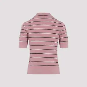 Miu Miu Striped Cotton Polo