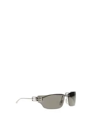 Balenciaga Rimless Square Sunglasses - Silver