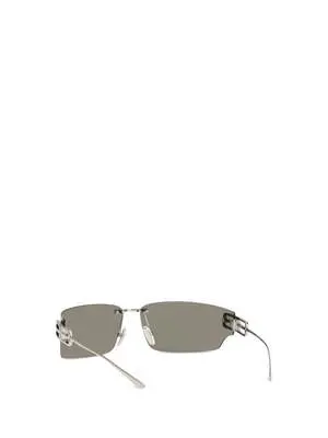 Balenciaga Rimless Square Sunglasses - Silver