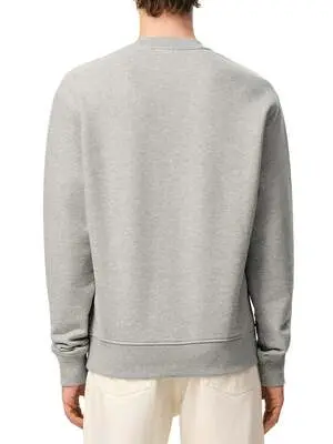 AMI Paris De Coeur Cotton Knit Sweatshirt - Gray