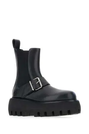 Alexander McQueen Chelsea Boots With Buckle Detail