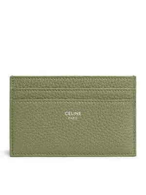 Celine Granate Calfskin Leather Card Holder - Yellow