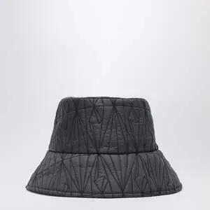 Moncler Quilted Bucket Hat With Logo Patch