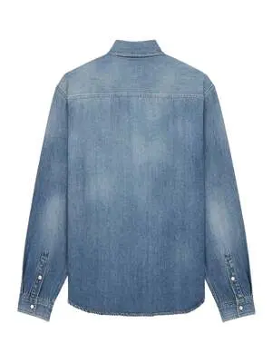 Saint Laurent Cassandre Shirt In Denim
