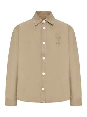 AMI Paris De Coeur Cotton Knit Shirt Jacket - Multicolor