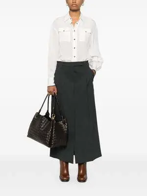 Brunello Cucinelli Long Sleeve Silk Shirt
