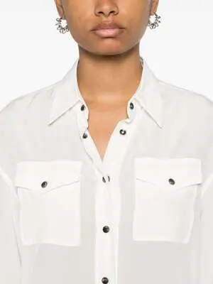 Brunello Cucinelli Long Sleeve Silk Shirt