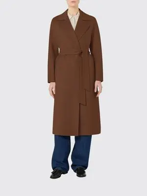 Max Mara Belted Wool Blend Coat - Brown