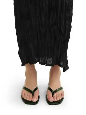 TOTEME Croc-effect Leather Flip-flops - Multicolor