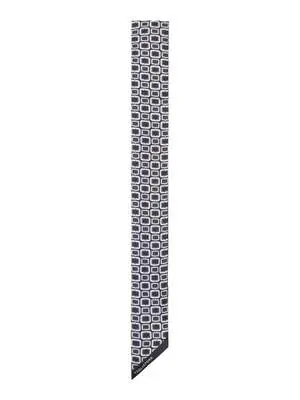 Tagliatore Scarf With Geometric Print - Black