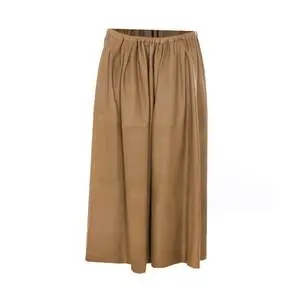 Auralee AURALEE Fine Baby Calf Leather Skirt Cream