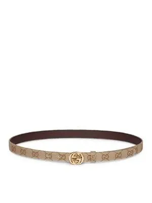 Gucci Thin Gg Buckle Belt - Multicolor
