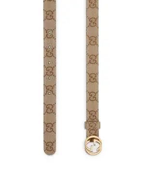 Gucci Thin Gg Buckle Belt - Multicolor