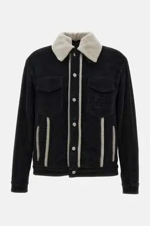 Fendi Corduroy Shearling Collar Jacket - Multicolor