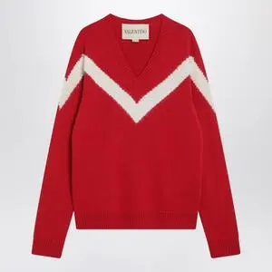 Valentino Garavani V-logo Wool Sweater With Bow Detail
