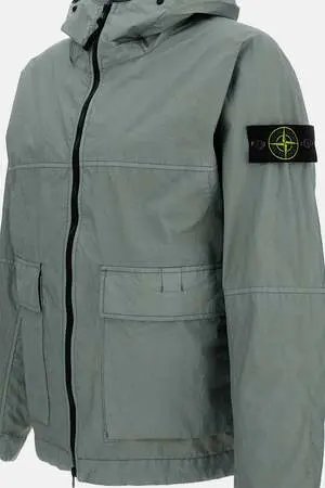 Stone Island Hooded Technical Fabric Short Parka