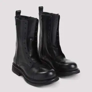 Balenciaga Truck Lace-up Leather Boots