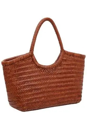 Dragon Diffusion Nantucket Large Woven Leather Tote Bag