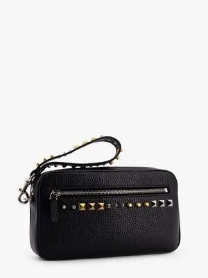 Valentino Garavani Leather Clutch With Stud Embellishments