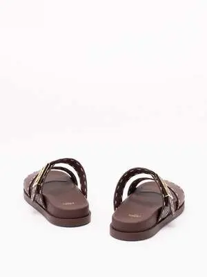 Fendi Calf Leather Slides - Multicolor