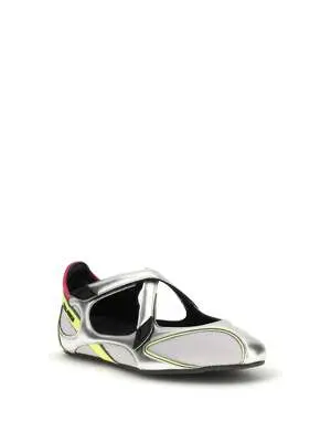 Attico Floor 01 Ballerinas - Silver