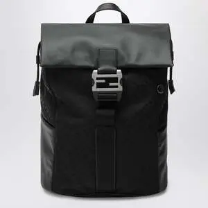 Fendi Leather And Nylon Flux Backpack - Black