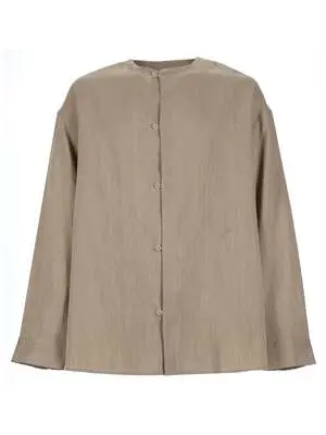 Jacquemus Camicia Pastro Linen Blend Shirt - Cream