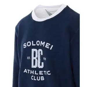 Brunello Cucinelli Melange Sweatshirt With All-over Logo Print - Blue