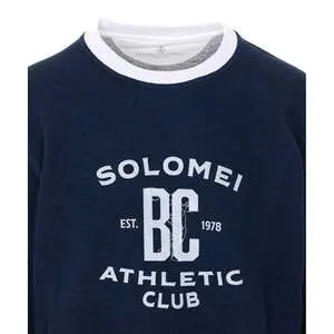 Brunello Cucinelli Melange Sweatshirt With All-over Logo Print - Blue