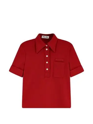 Miu Miu Jersey Tec Polo Shirt