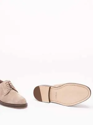 Brunello Cucinelli Derby Shoes In Calf Leather - Multicolor