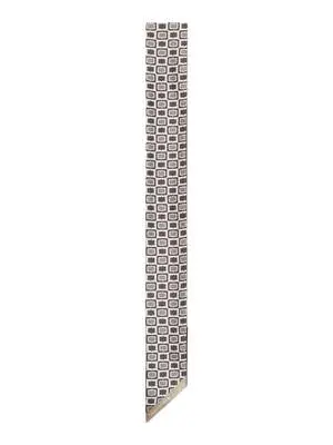 Tagliatore Scarf With Geometric Print - Brown