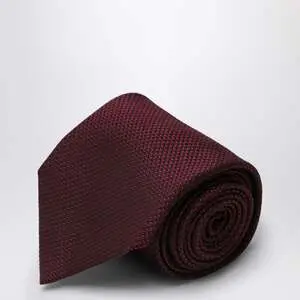 Destin Bordeaux Silk Neck Tie - Red