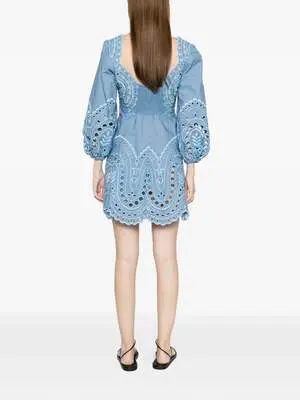 Charo Ruiz Ibiza Embellished Cotton Mini Dress