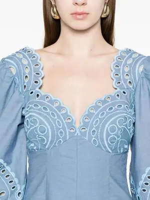 Charo Ruiz Ibiza Embellished Cotton Mini Dress