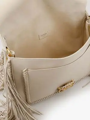 Burberry Rider Leather Handbag With Equestrian Logo Detail - Multicolor