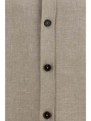 Zegna Crossover Overshirt In A Linen, Wool And Silk Blend - Cream