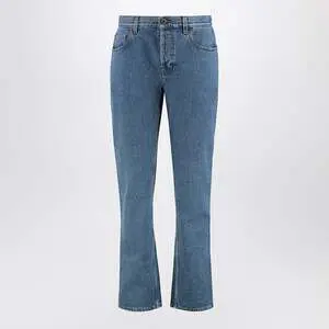 Burberry Straight Leg Jeans In Mid Denim