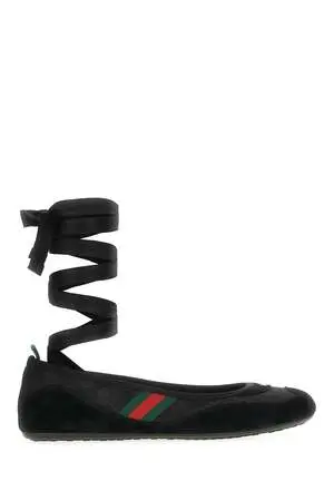 Gucci Ballet Flats With Ribbon Fastening - Multicolor