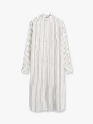 TOTEME Striped Viscose, Silk And Cotton Dress - Multicolor