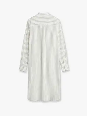 TOTEME Striped Viscose, Silk And Cotton Dress - Multicolor