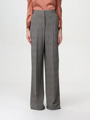 Max Mara Plaid Wide Leg Trousers - Gray