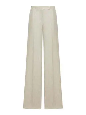 MAX MARA MAX MARA Wide Leg Linen Drill Trousers