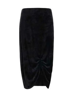 Valentino Garavani Velvet Draped Skirt - Black